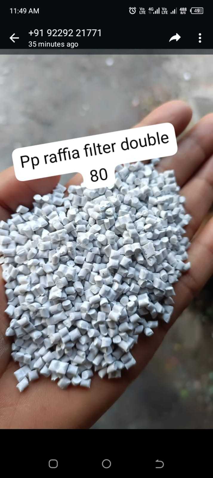 PP WHITE MIX NATURAL JUMBO COLOR GRANULES,PP,Reprocess Granule,RAFFIA,Plastic4trade